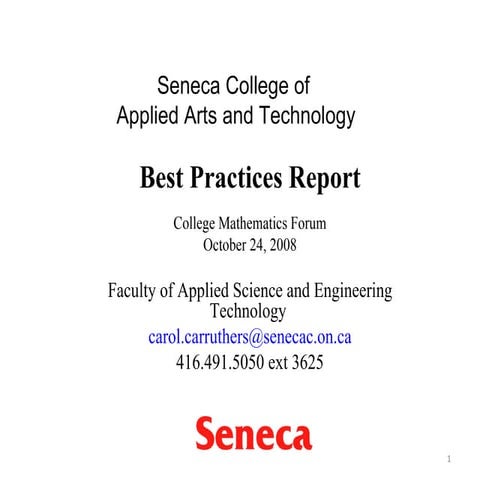 Cmp Best Practices Report Oct 24 08 | PPT