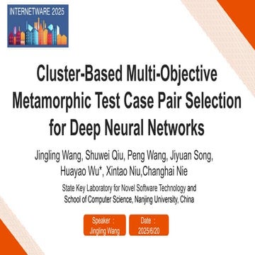 Cluster-Based Multi-Objective Metamorphic Test Case Pair Selection for ...