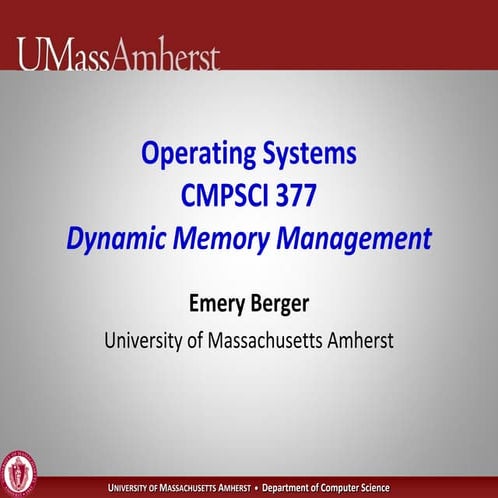 Operating Systems Dynamic Memory Management Ppt