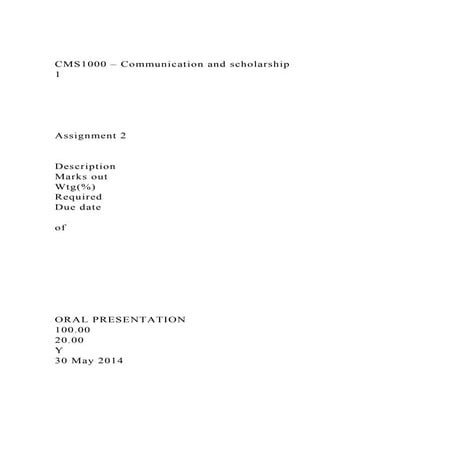 CMS1000 – Communication and scholarship1Assignment 2.docx