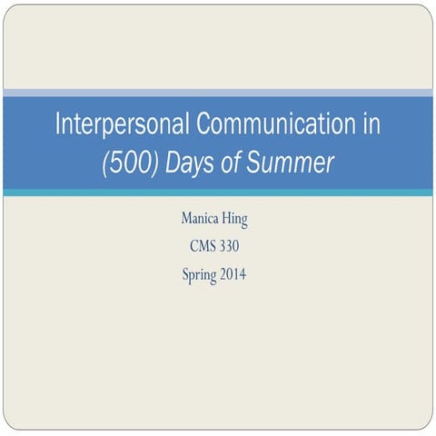 Cms 330 movie analysis presentation | PDF