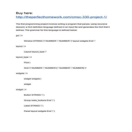 CMSC 330 PROJECT 1 | PDF