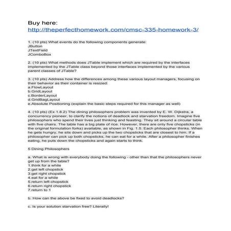 CMSC 335 HOMEWORK 3 | PDF