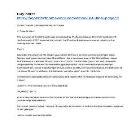 CMSC 350 FINAL PROJECT | PDF