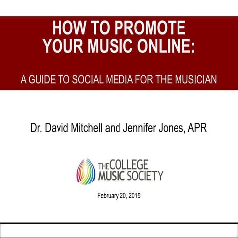 How to Promote Your Music Online: A Social Media Guide for the Musician ...