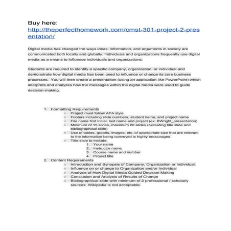 CMST 301 PROJECT 2 PRESENTATION | PDF