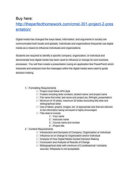 CMST 301 PROJECT 1 CASE STUDY | PDF