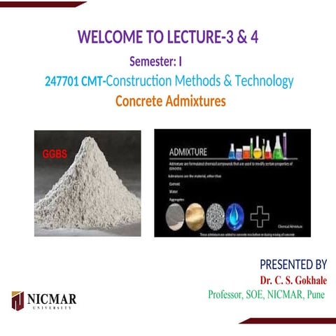 Concrete Admixtures in civil engineering | PPT