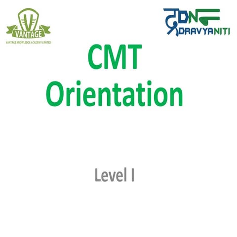 Chartered Marker Technician (CMT) Orientation 2020 | PDF