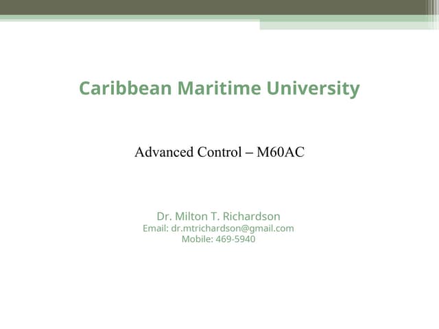 state space representation,State Space Model Controllability and ...