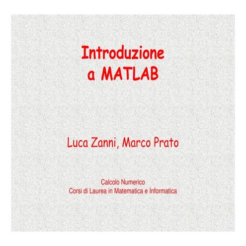 Cn01 matlabmat-inf-090304063949-phpapp02 | PDF