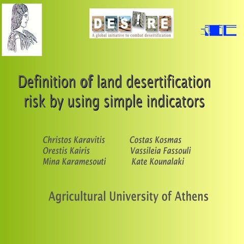 Assessment Of Desertification In Semi-Arid Mediterranean Environments ...