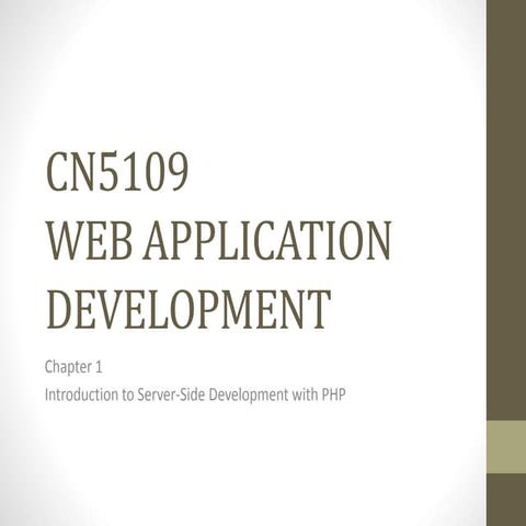 Web Application Development Using Php Chapter 1 Pptx Web