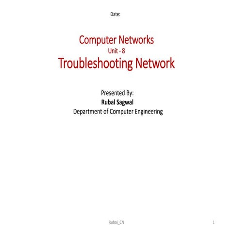 Troubleshooting Network And Network Utilities Ppt