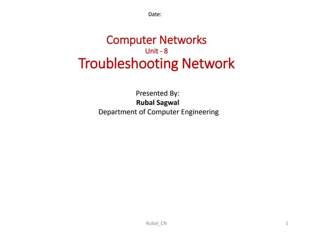 Troubleshooting Network And Network Utilities Ppt