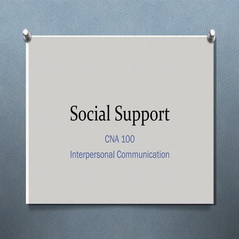 Social Support | PPT