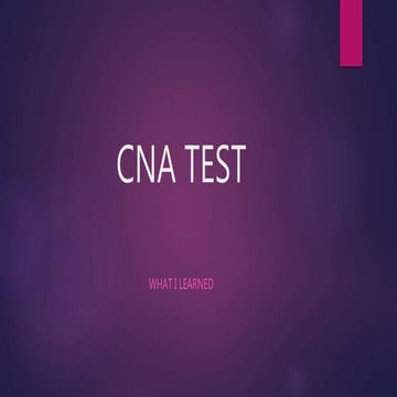 Cna certification test | PPT