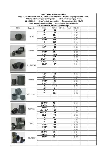 bs4346 pvc pipe fittings catalogue prices | PDF