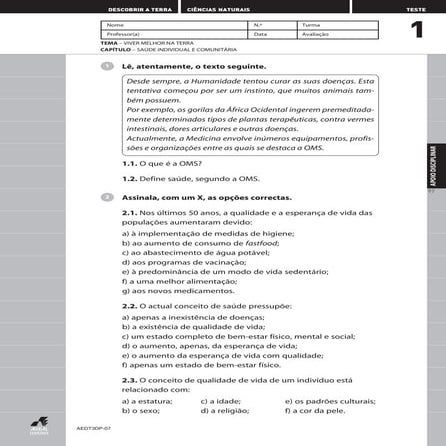C nat 9ano-diversos-fichas | PDF