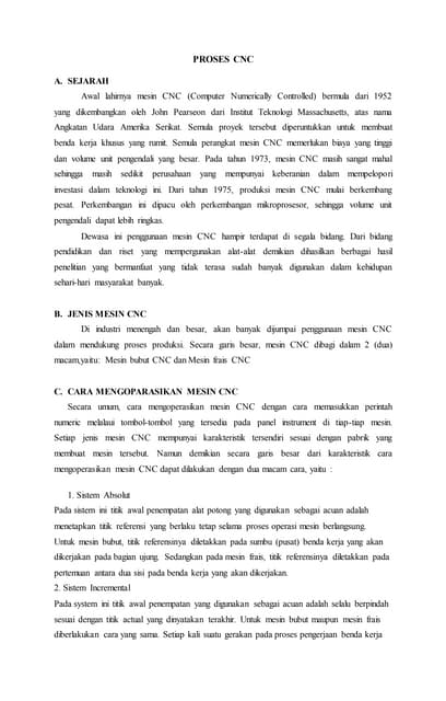 Modul Praktikum Pada Mesin CNC TU 3A 2020 | PDF