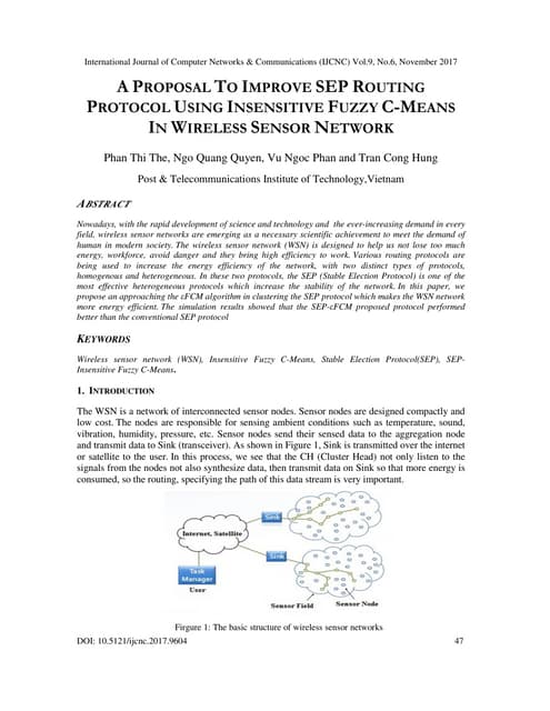 A Proposal To Improve Sep Routing Protocol Using Insensitive Fuzzy C Means In Wireless Sensor 0770