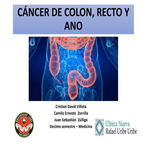Cáncer de colon, recto y ano | PPTX