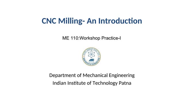 introduction to cnc machines | PPTX