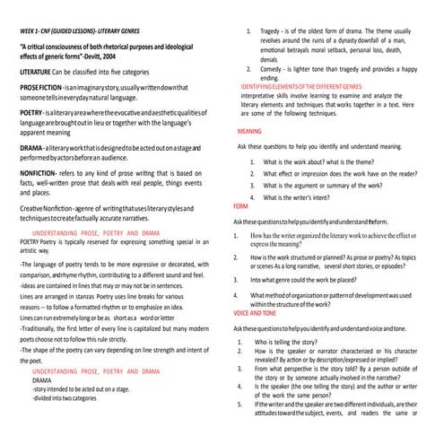 CREATIVE NON-FICTION FOR GRADE 12 STUDENTS | PDF