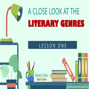 Introduction to literary genres mlas | PPTX