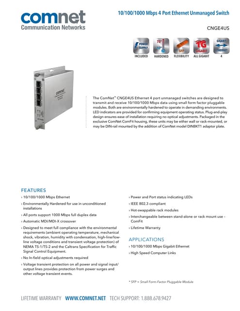 ComNet C1PS Data Sheet | PDF