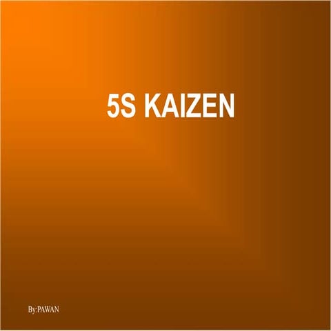 [Công nghệ may] tài liệu tiếng anh về kaizen 5s | PDF
