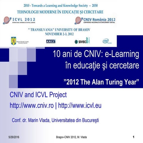 CNIV 2015, Conferinţa Naţională de Învăţământ Virtual by Marin Vlada | PPSX