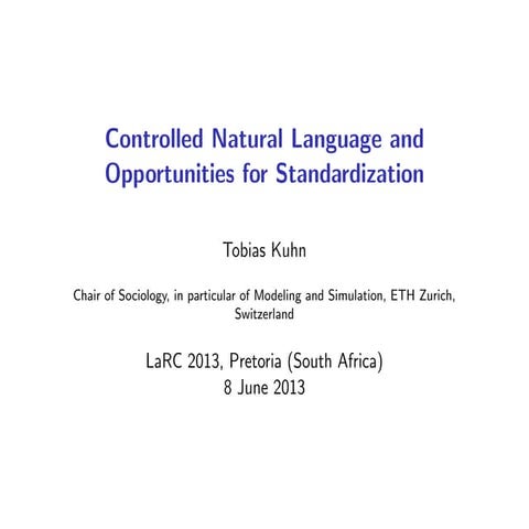 Controlled Language | PDF
