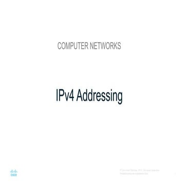 IPv4 adressing | PPT
