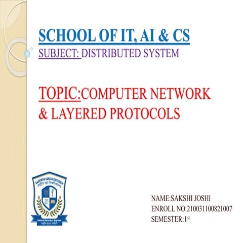 Computer Network & Layered Protocols | PPTX