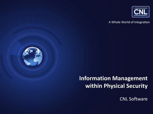 Vidsys Physical Security Information Management (PSIM) solution | PDF