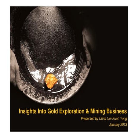 Insights Into Gold Exploration & Mining Business Presented by Chris Lim ...