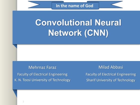 Convolution Neural Network (CNN) | PPT