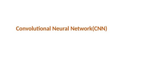 Powerpoint Convolution Neural Networks (CNNs) | PPTX