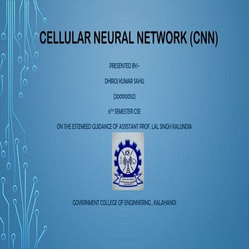 Cellular neural network power point presentation | PPTX