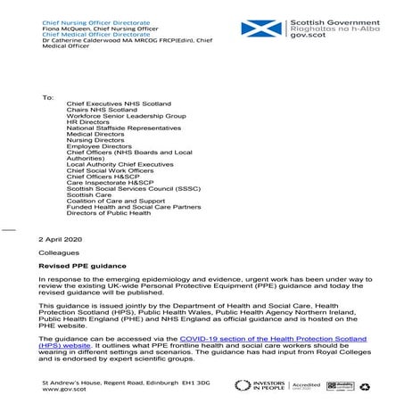 Revised PPE Guidance | PDF