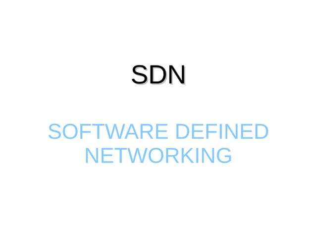 Software Defined Networking Ppt 8856