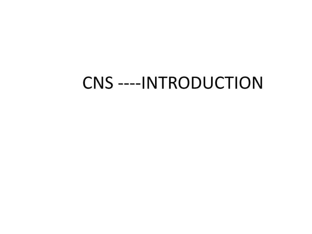 Introduction to cns pharmacology | PPTX