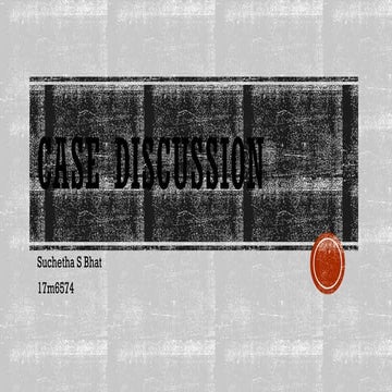 CNS case discussion for final year mbbs | PPTX
