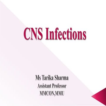 CNS infections | PPTX