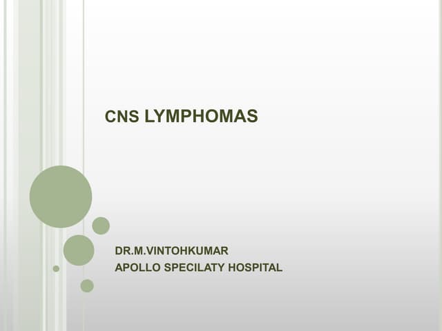 Primary Central Nervous System Lymphoma | PPTX