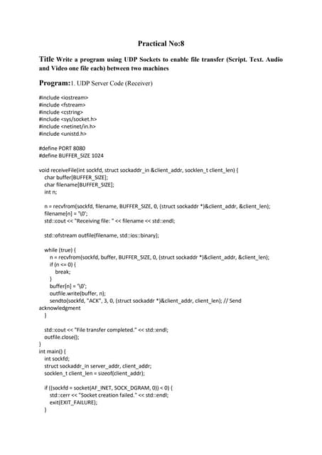 Computer Networks And Security Practical Pdf