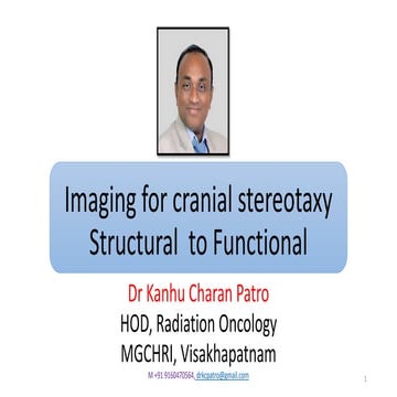 RADIOLOGY FOR CRANIAL STEREOTAXY | PPTX