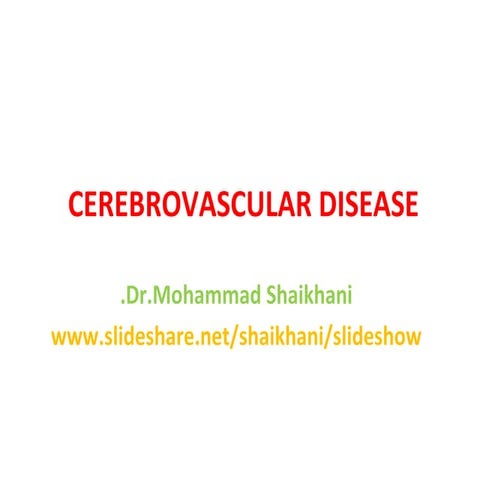 Cns Stroke 5th Class. | PPT