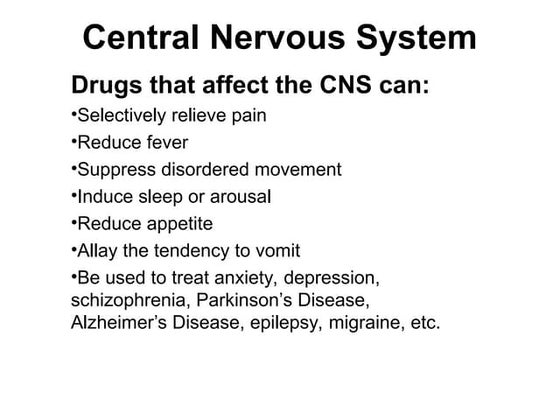 CNS pharmacology | PPT